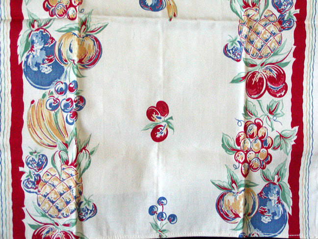 Fruit Harvest Border Print Vintage Kitchen Tea Towel 17x36 – Gypsy ...