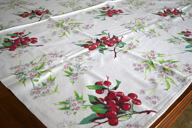 Cherry Blossom Vintage Wilendur Tablecloth 47x54 – Gypsy Rosalie's ...