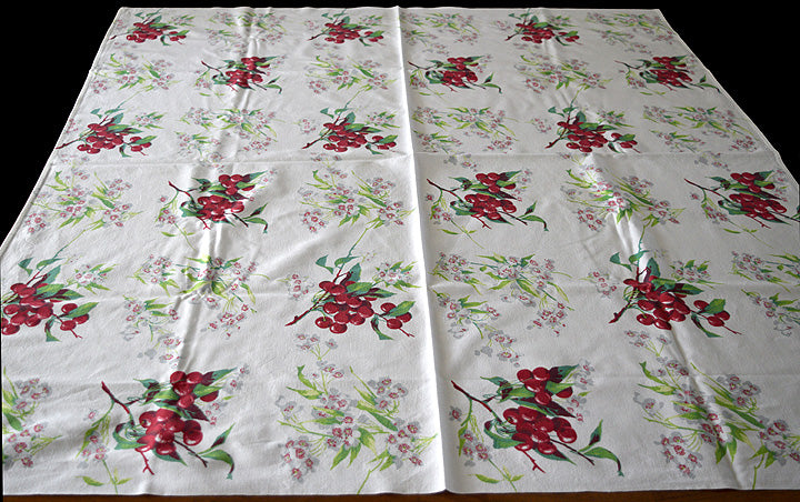 Cherry Blossom Vintage Wilendur Tablecloth 47x54 – Gypsy Rosalie's ...