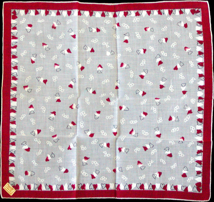 Hearts by Kimball Vintage Valentine Handkerchief New Old Stock – Gypsy ...