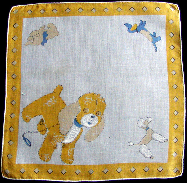 Stuffed Doggies Vintage Child's Handkerchief – Gypsy Rosalie's Trousseau