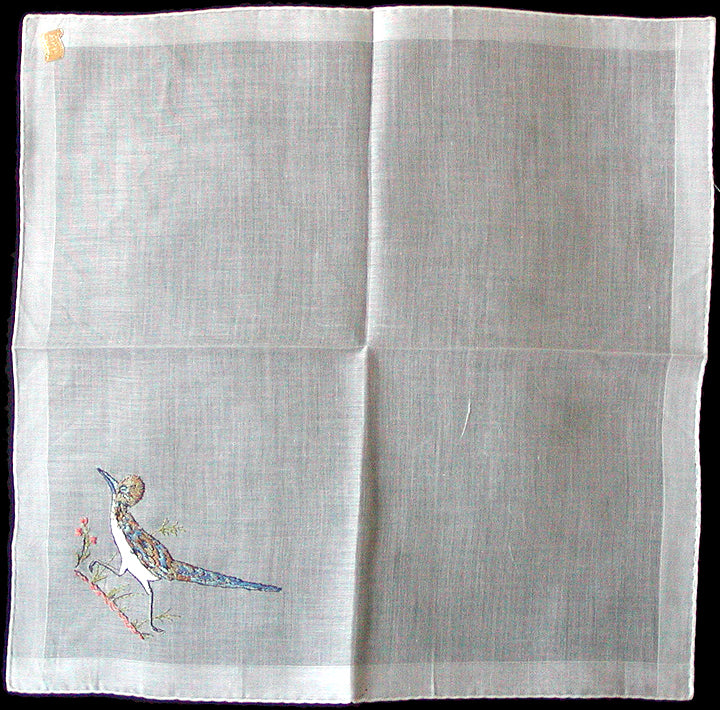 Roadrunner Embroidered Vintage Handkerchief New Old Stock – Gypsy ...